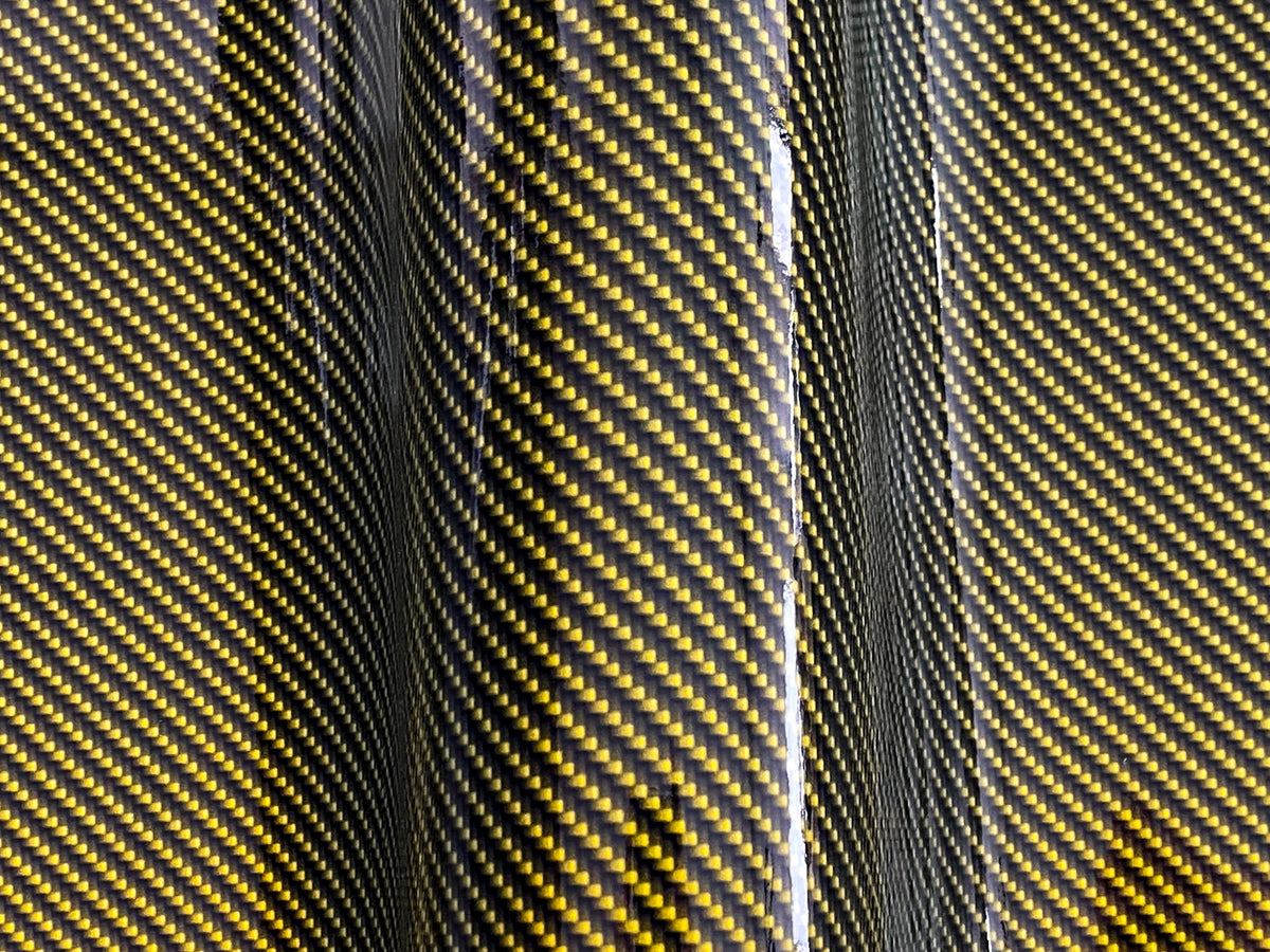 WRPD. Twill Weave Midnight Yellow Carbon Fibre Vinyl Wrap - Car ...
