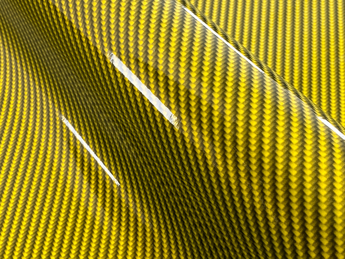 WRPD. Twill Weave Light Yellow Carbon Fibre Vinyl Wrap - Car Wrapping ...
