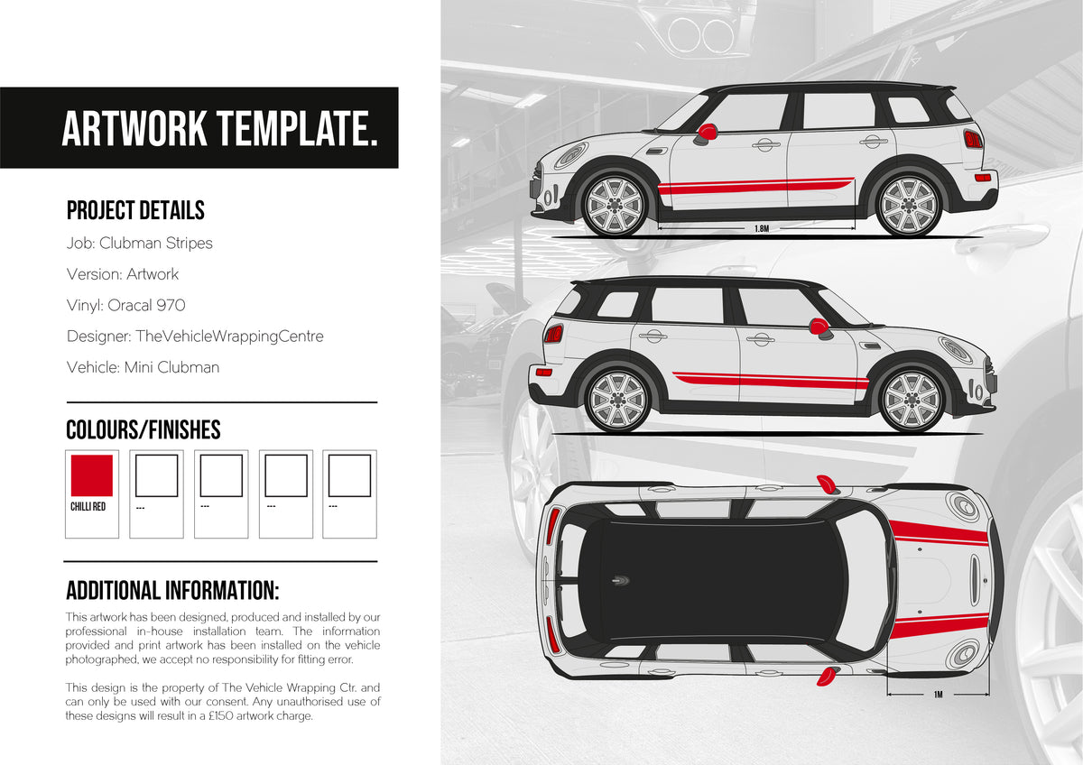 Mini Clubman Decal Stripe Kit - The Vinyl Wrapping Co. – WRPD INC.