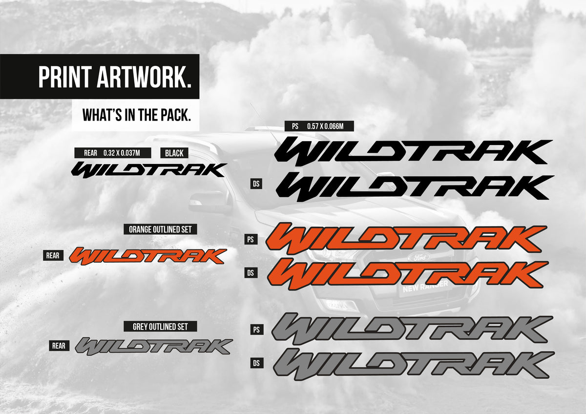 Ford Ranger Wildtrak Vinyl Decals - The Vinyl Wrapping Co. – WRPD INC.