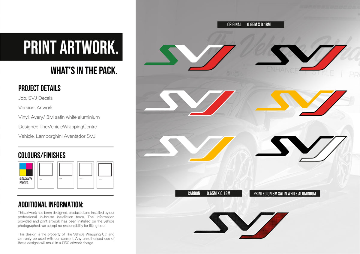 Aventador SVJ Decal - The Vinyl Wrapping Co. – WRPD INC.