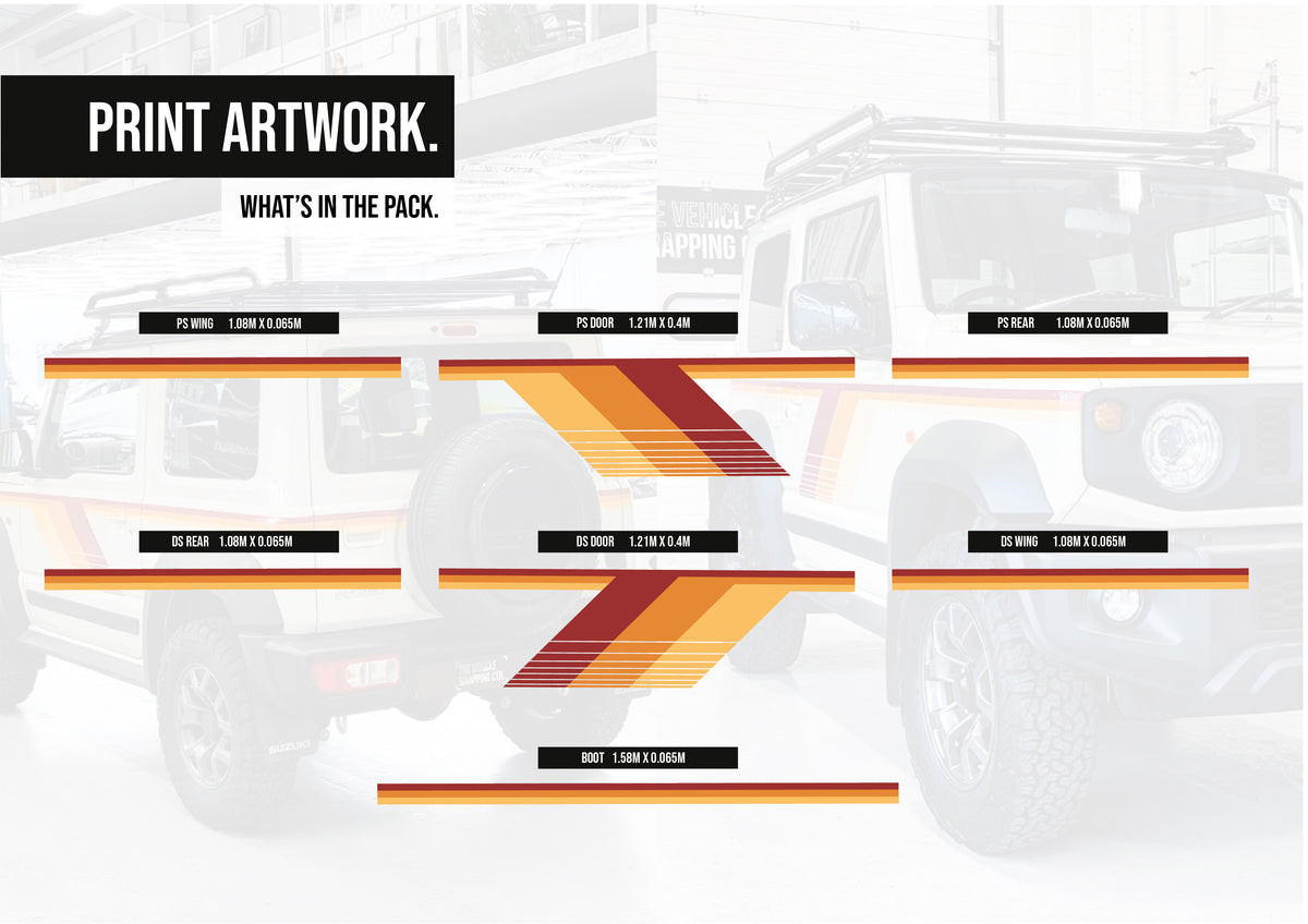 Suzuki Jimny Vinyl Decal Stripe Kit - The Vinyl Wrapping Co. – WRPD INC.